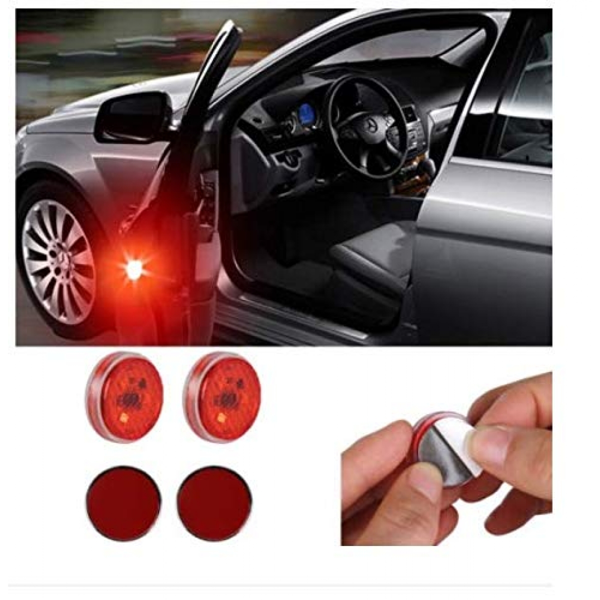 Waterproof 5 LED Wireless Car Open Door Warning Indicator Flash ...