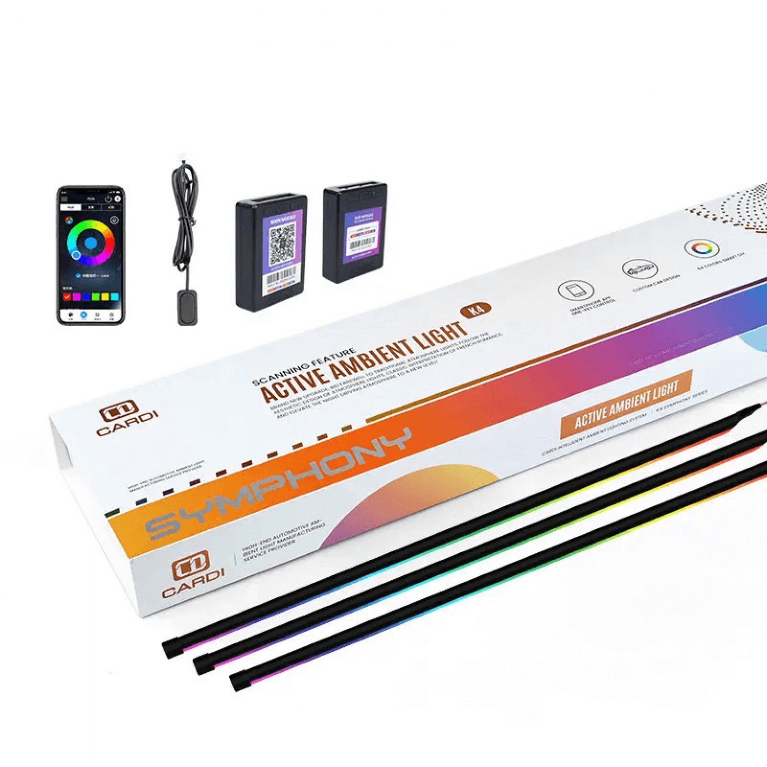 Cardi K4 Ambient Light For All Car - 18 Pieces