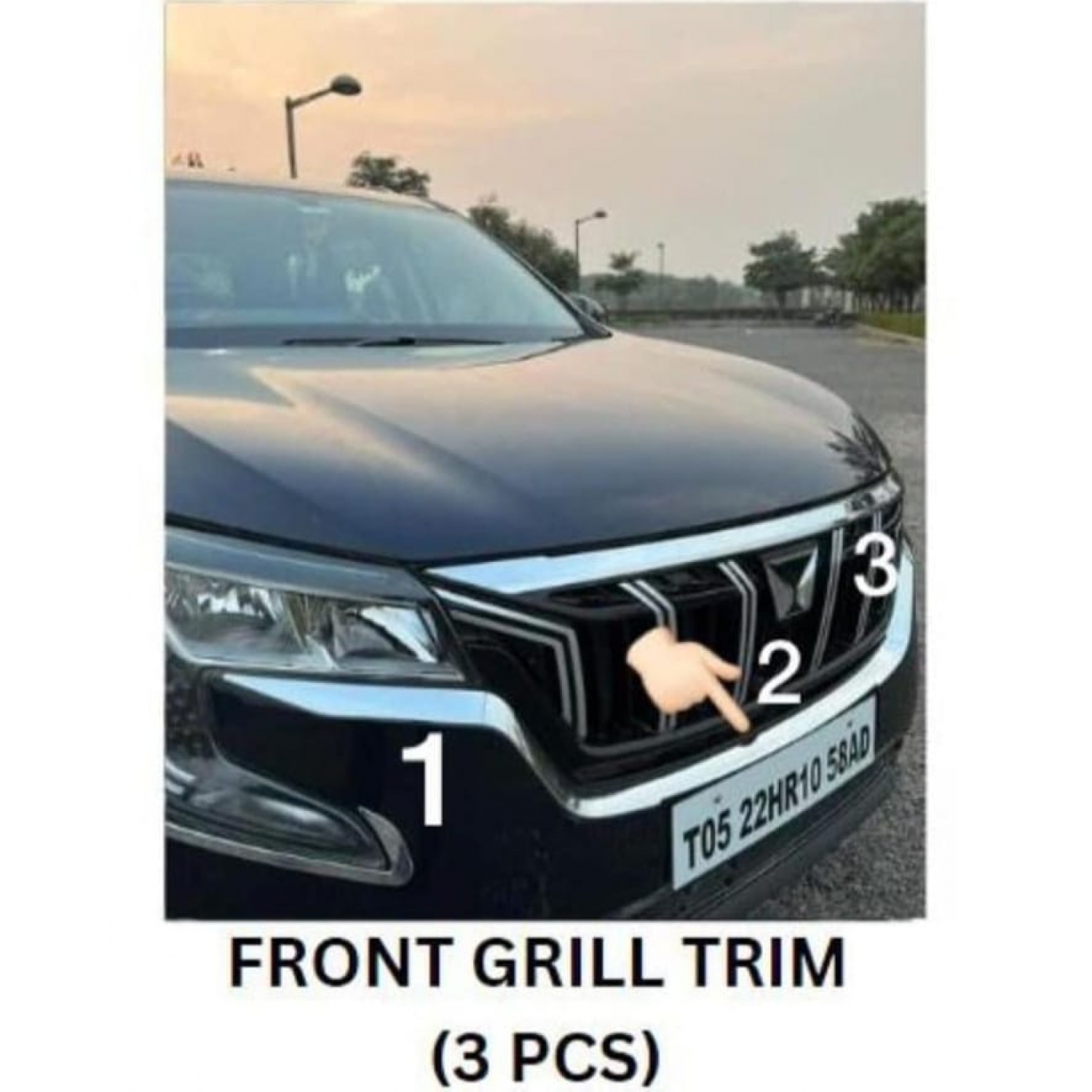 Mahindra XUV Front Grill Lower Chrome Garnish