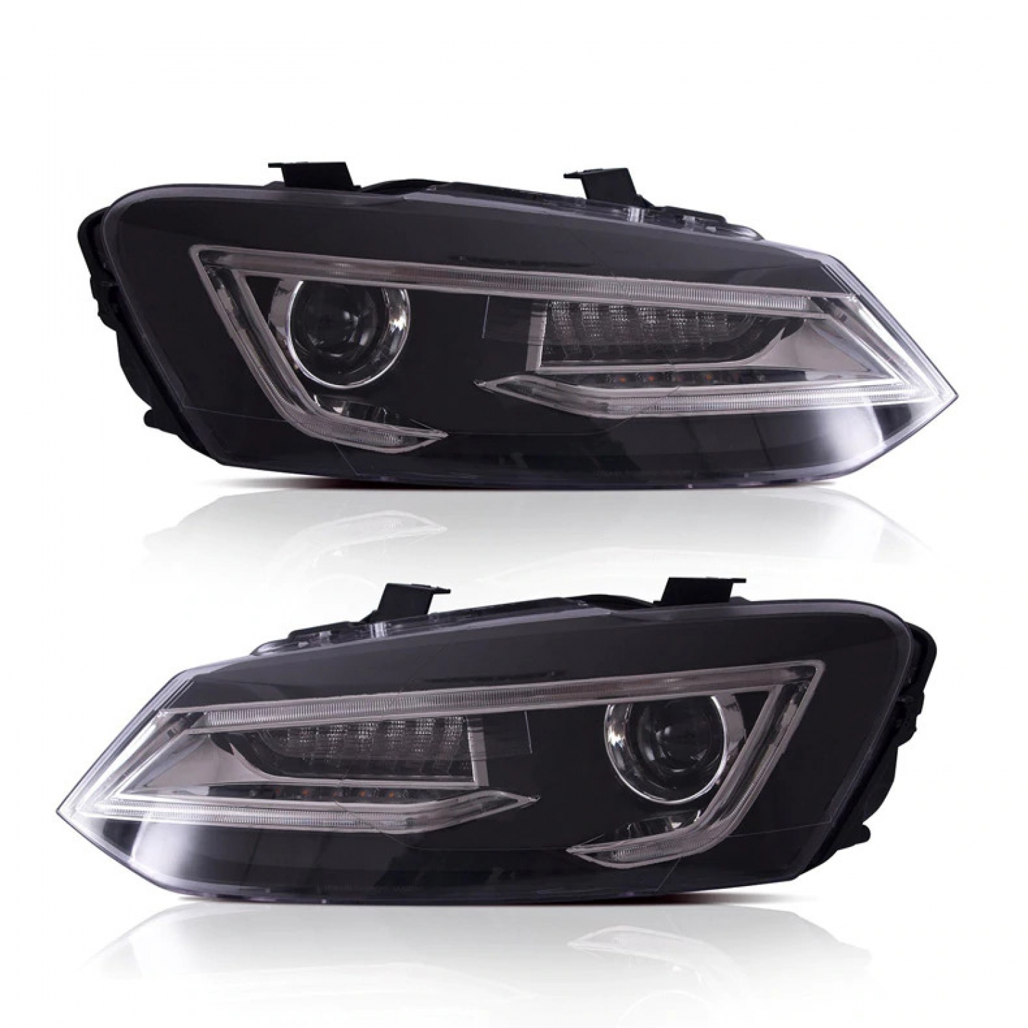 Volkswagen Polo Modified Headlight with Drl and Projector Lamp (Set of ...