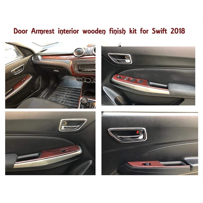Maruti Suzuki New Swift 2018 Interior Show Chrome and Wooden Combo Kit ...