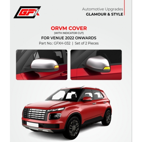 Hyundai New Vanue Facelift 2022 Onward ORVM Side Mirror Chrome Garnish ...