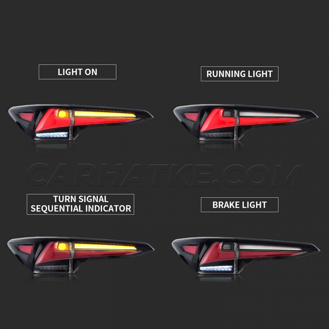 Toyota Fortuner 2016 Onwards Modified Lexus Style LED Tail Light With ...
