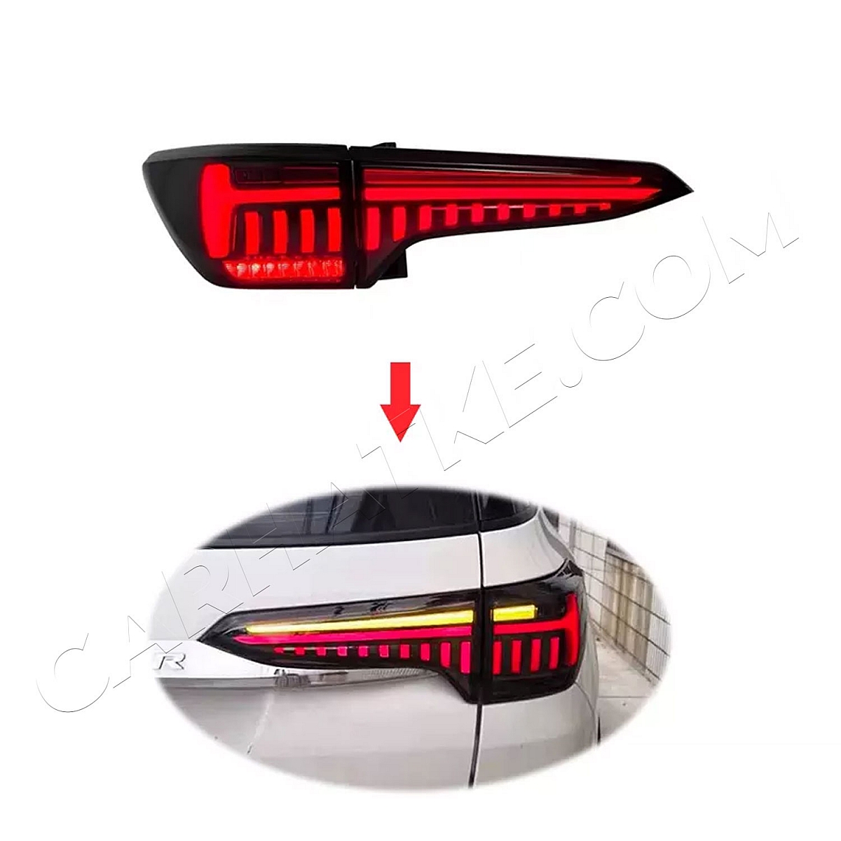 Toyota Fortuner 2016 Onwards Modified Audi A7 Style LED Tail Light With ...