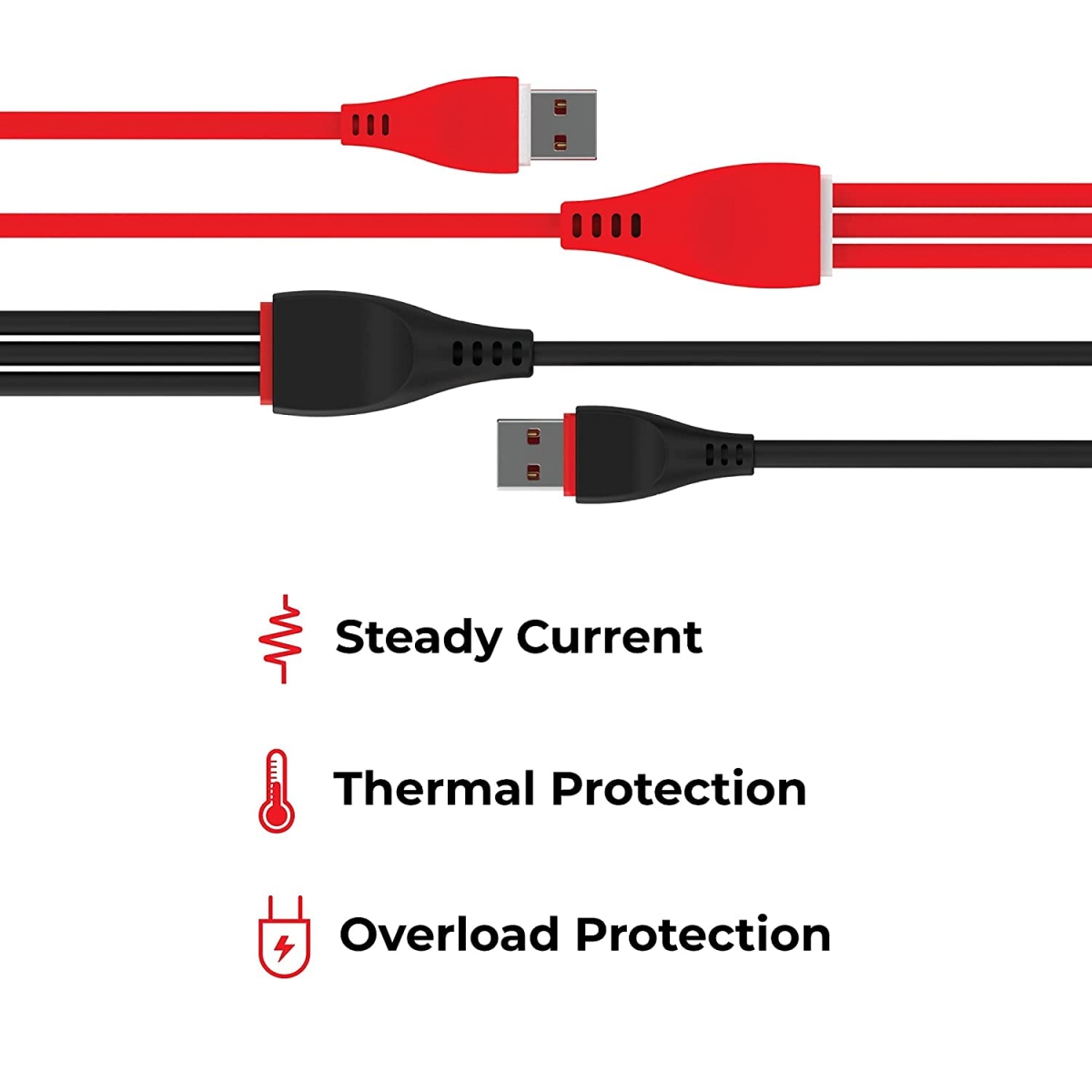 GFX 3 in 1 USB Mobile Charging Cable C-Type, B-Type and Lightning