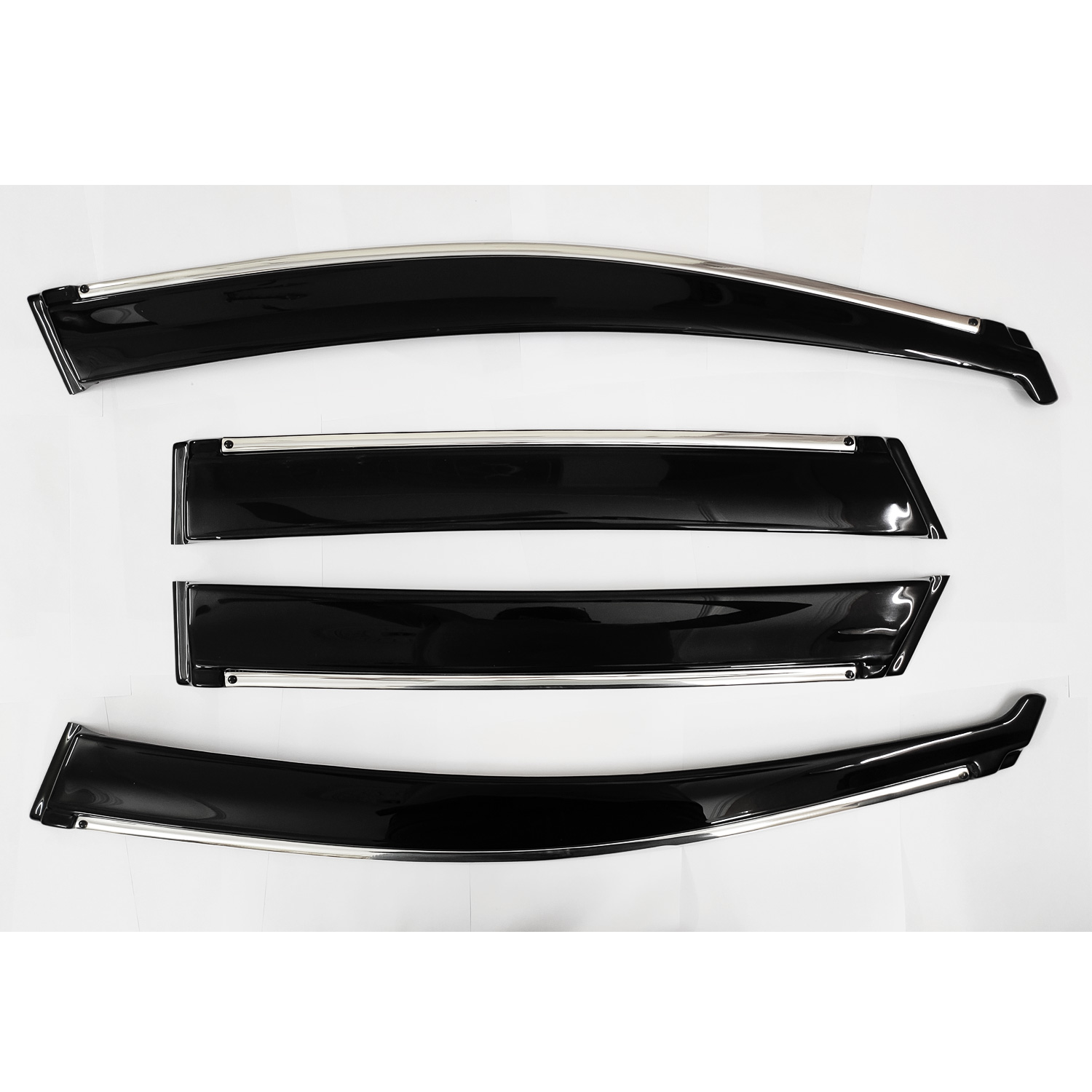 Volkswagen Polo Car Window Door Visor with Chrome Line (Set Of 4 Pcs.)