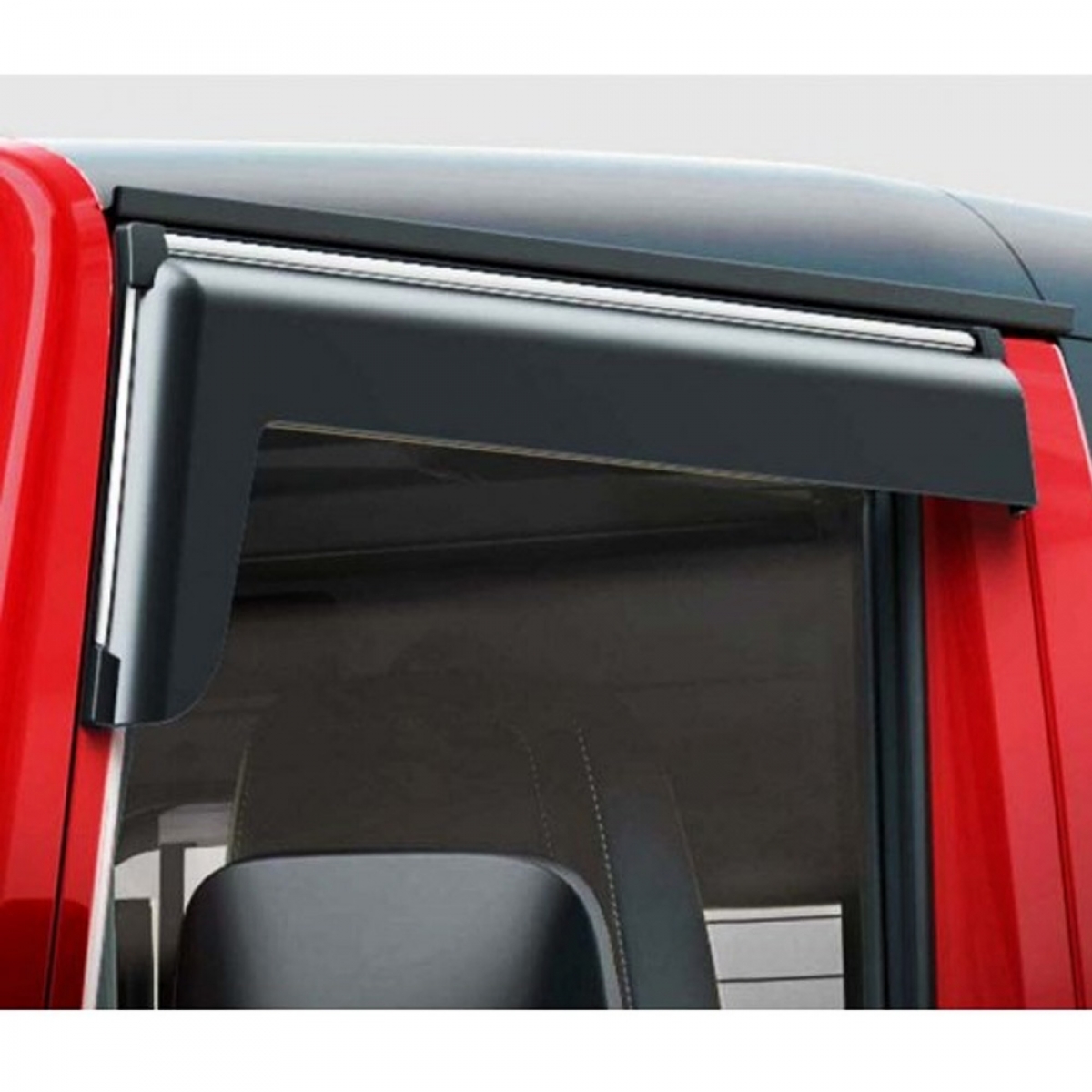 Mahindra Thar 2020 Onwards Car Window Door Visor with Chrome Line (Set ...