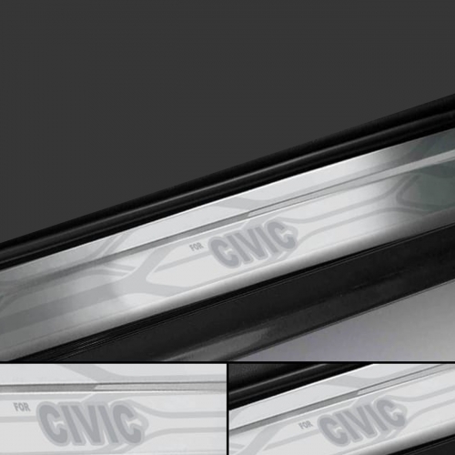 Stainless Steel Door Sill Plate Guards for Honda Civic