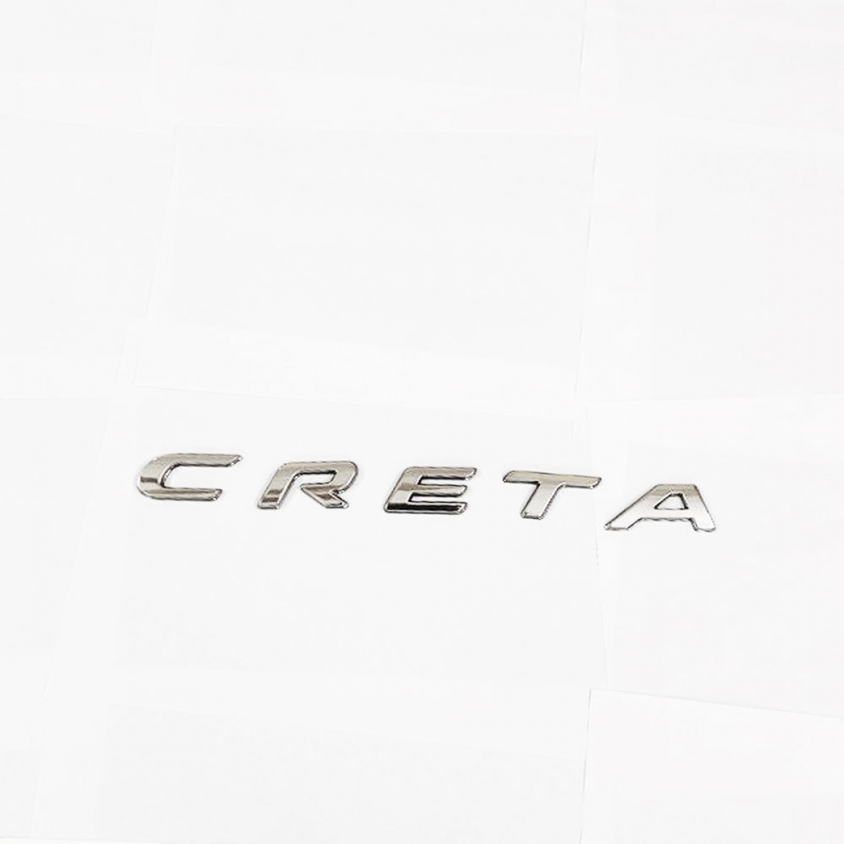 Hyundai Creta Logo Chrome 3D Letter Emblem Full Set in High Quality ABS ...