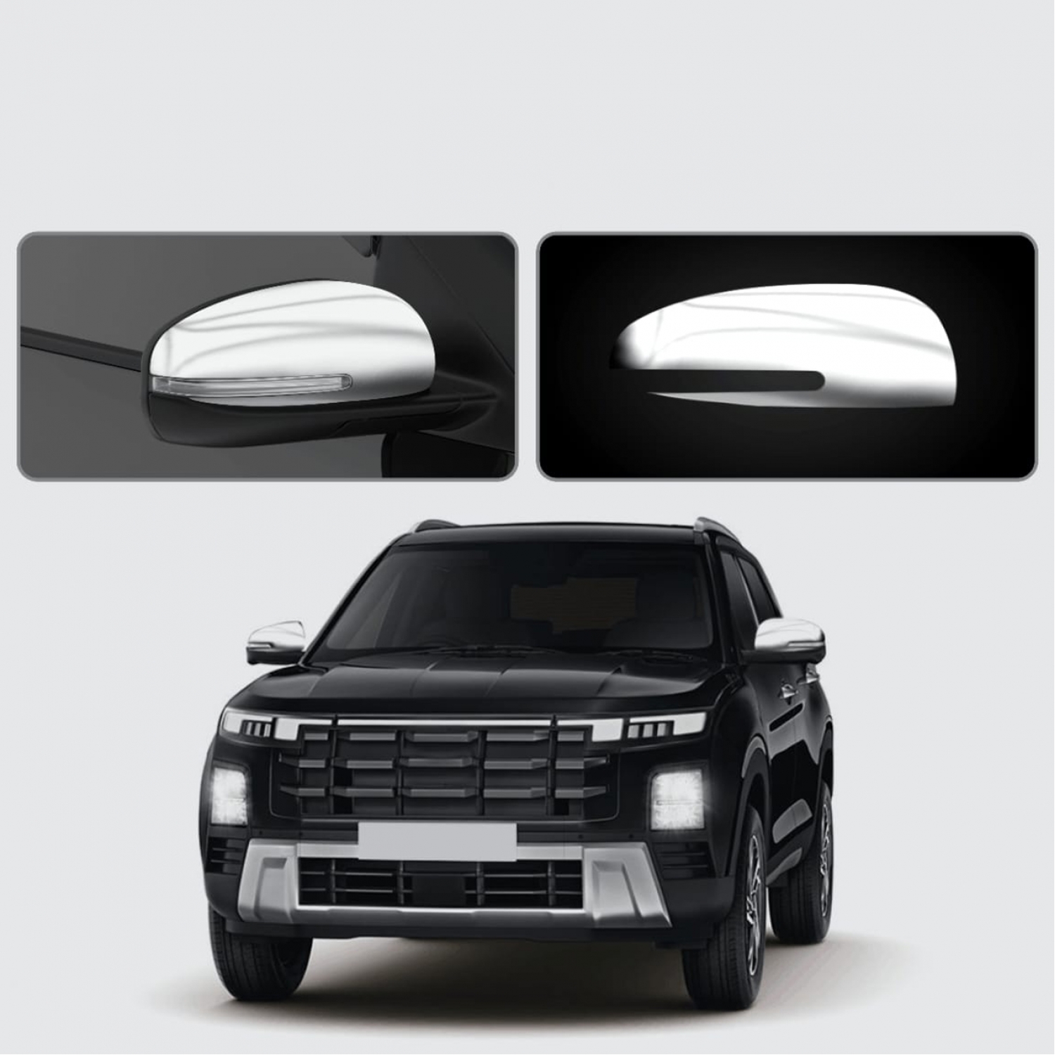 Galio Hyundai New Creta 2020 Onwards ORVM Chrome Cover