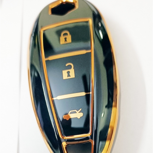 Mogato Premuim Quality Soft TPU Leather Pattern Key Cover With Chain ...