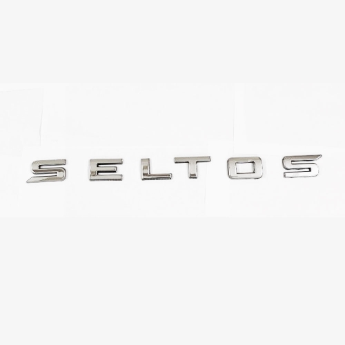 Kia Seltos Logo Chrome 3D Letter Emblem Full Set by Galio - Carhatke.com