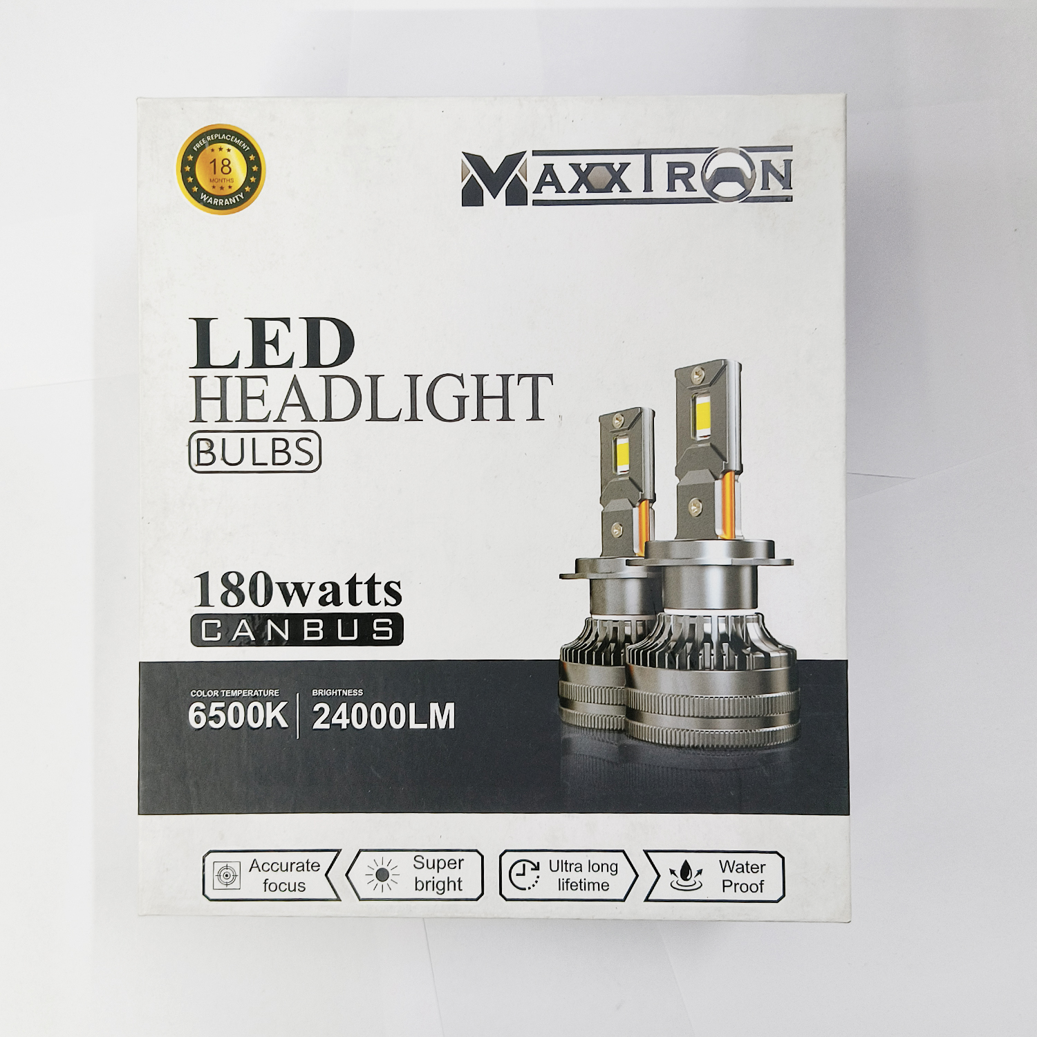 Maxxtron 180W LED Bulb For Headlight and Fog Light with High/Low Beam