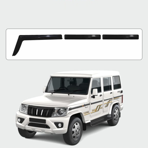Mahindra Bolero Door Visor - Full Black Mahindra Bolero Door Visor - Full Black