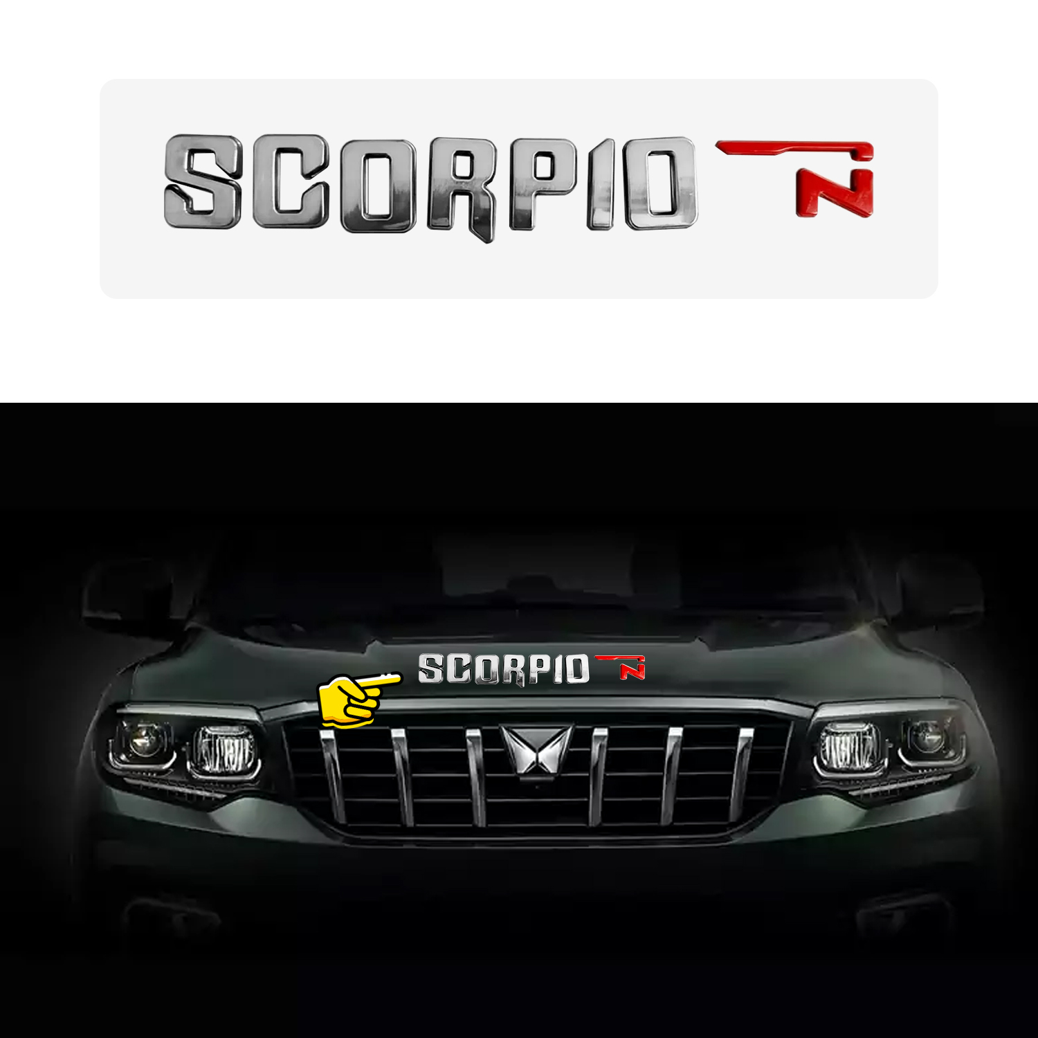 Galio Mahindra Scorpio N 3D Chrome Letter
