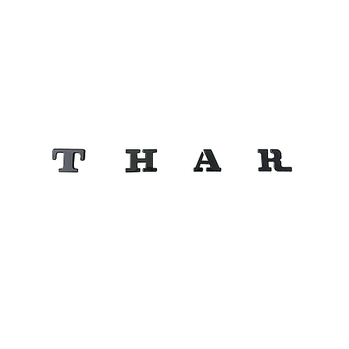 Thar Black Letter Emblem