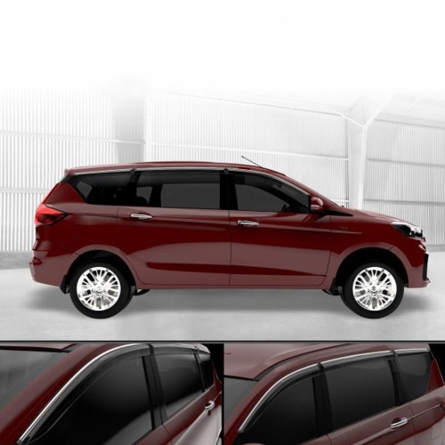 Chrome Line Door Visor for Ertiga