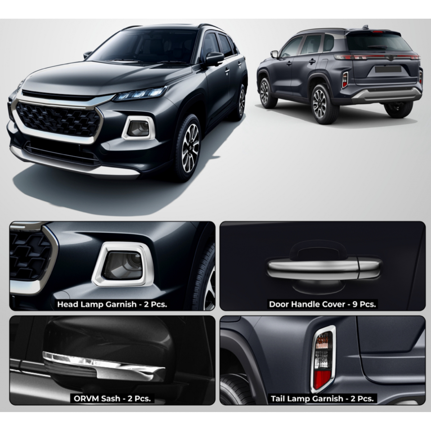 GFX Maruti Suzuki Grand Vitara Body Chrome Show Kit