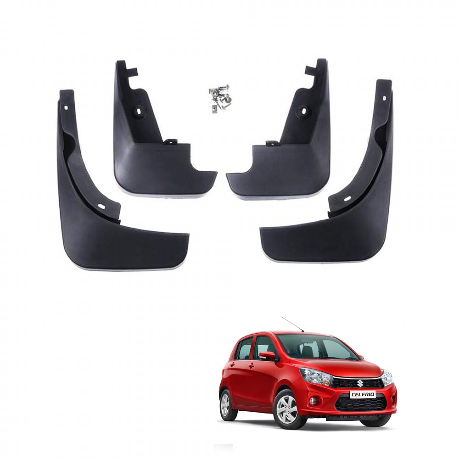 Maruti Suzuki Celerio Techo Best Quality O.E Type Mudflap Set Of 4Pcs