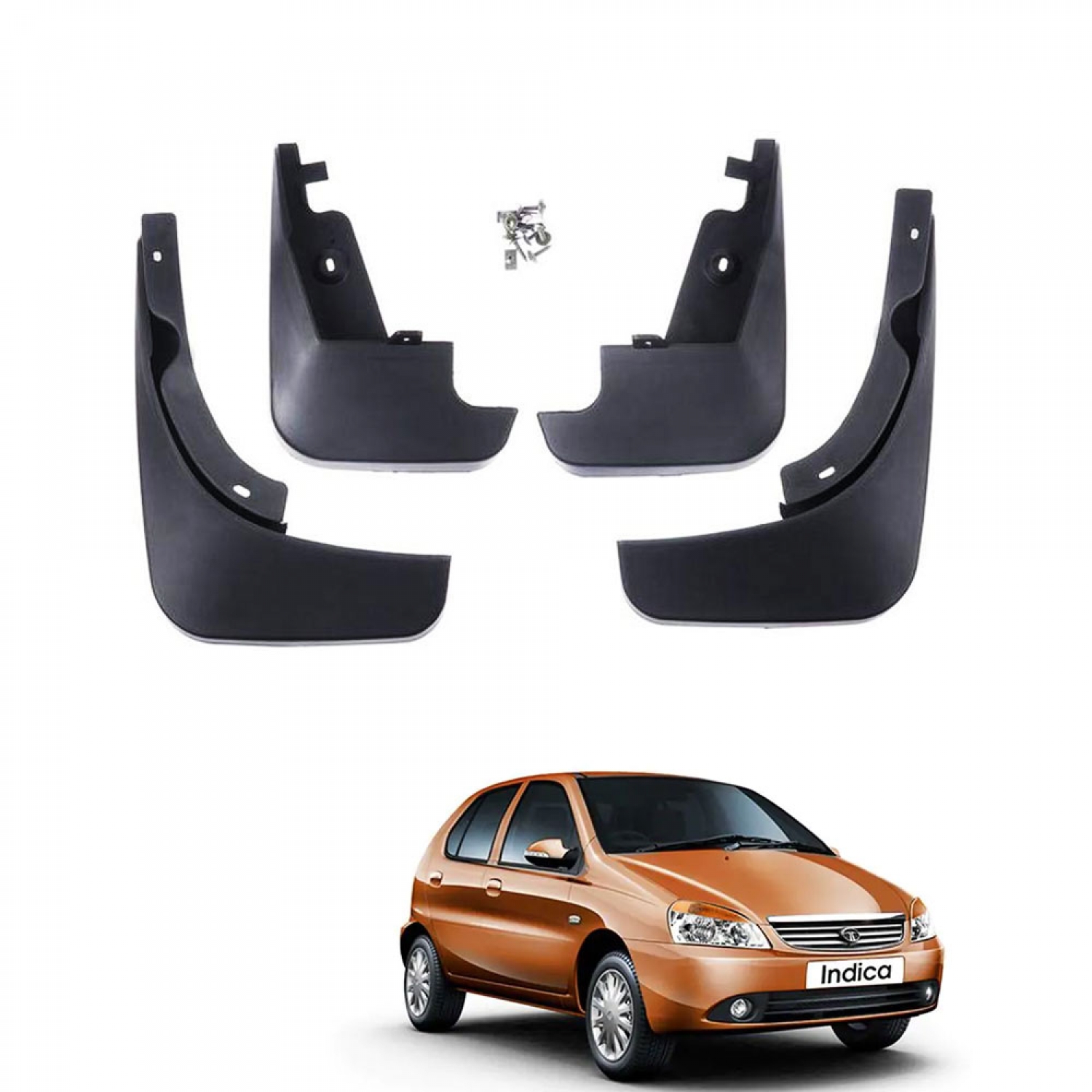 Tata Indica Techo Best Quality O.E Type Mudflap Set Of 4Pcs