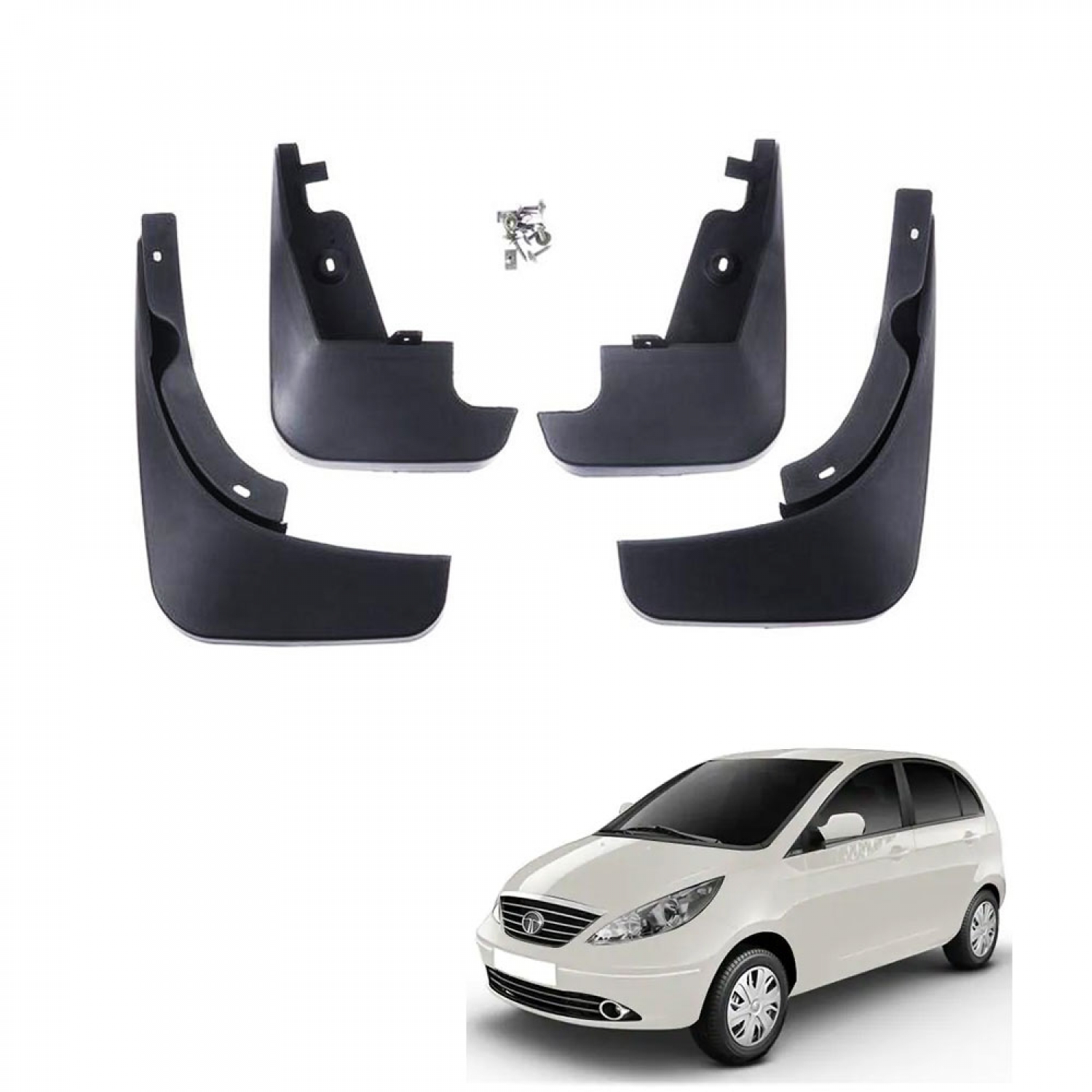 Tata Indica Vista Techo Best Quality O.E Type Mudflap Set Of 4Pcs