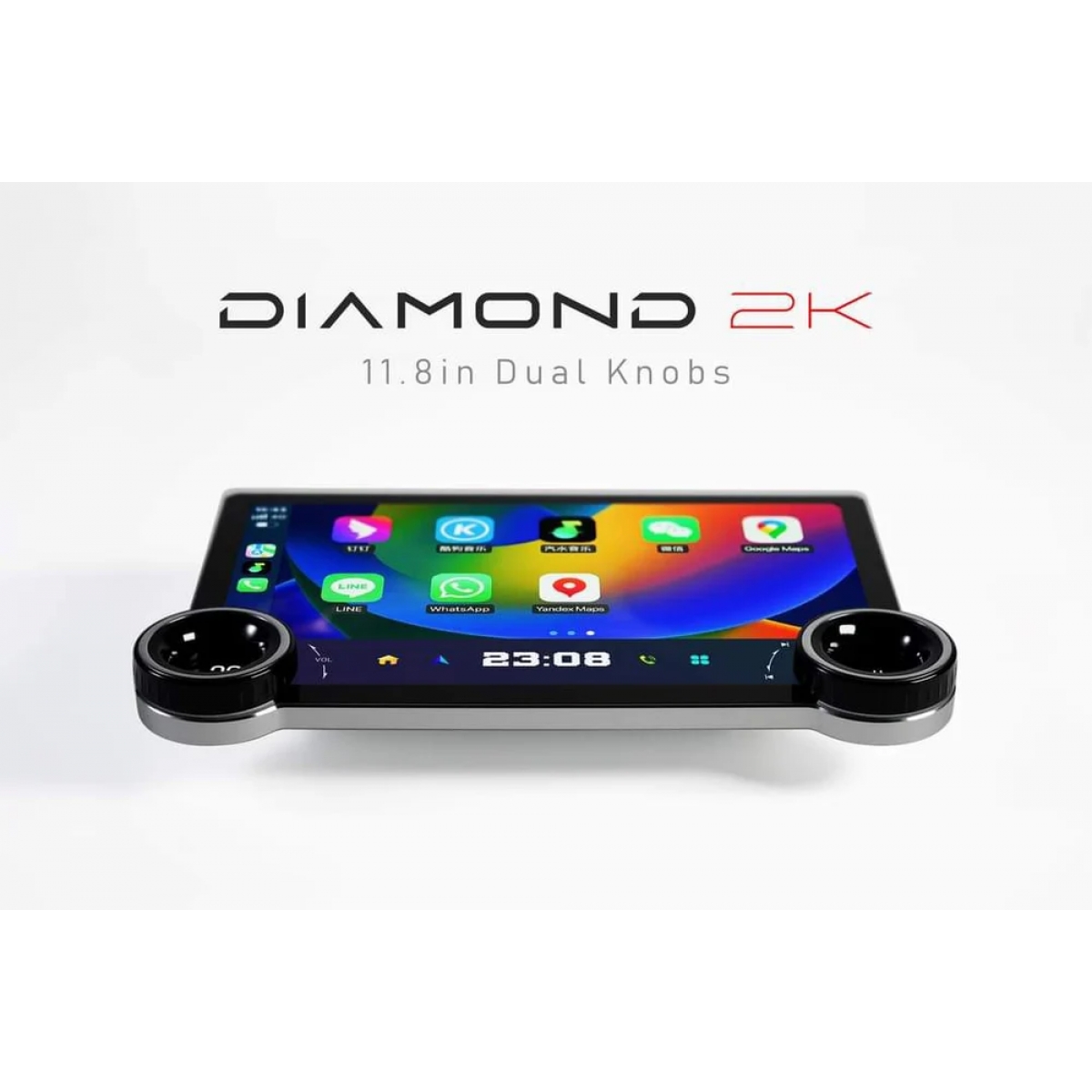 Diamond 2K 11.8 Car Android Stereo With 360 Camera System Double Knob