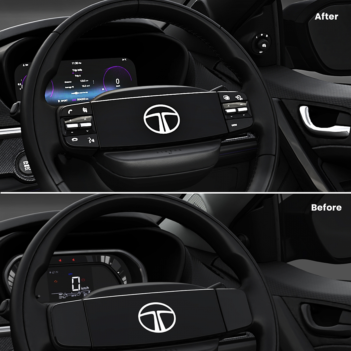 Tata Curvv EV Steering Wheel Remote Control Button