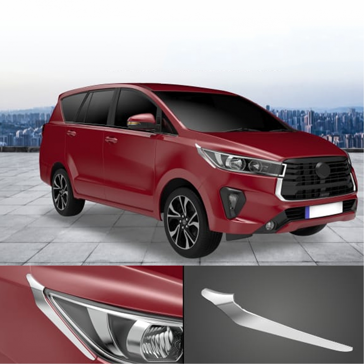 Galio Toyota Innova New Crysta Head Lamp Chrome Garnish