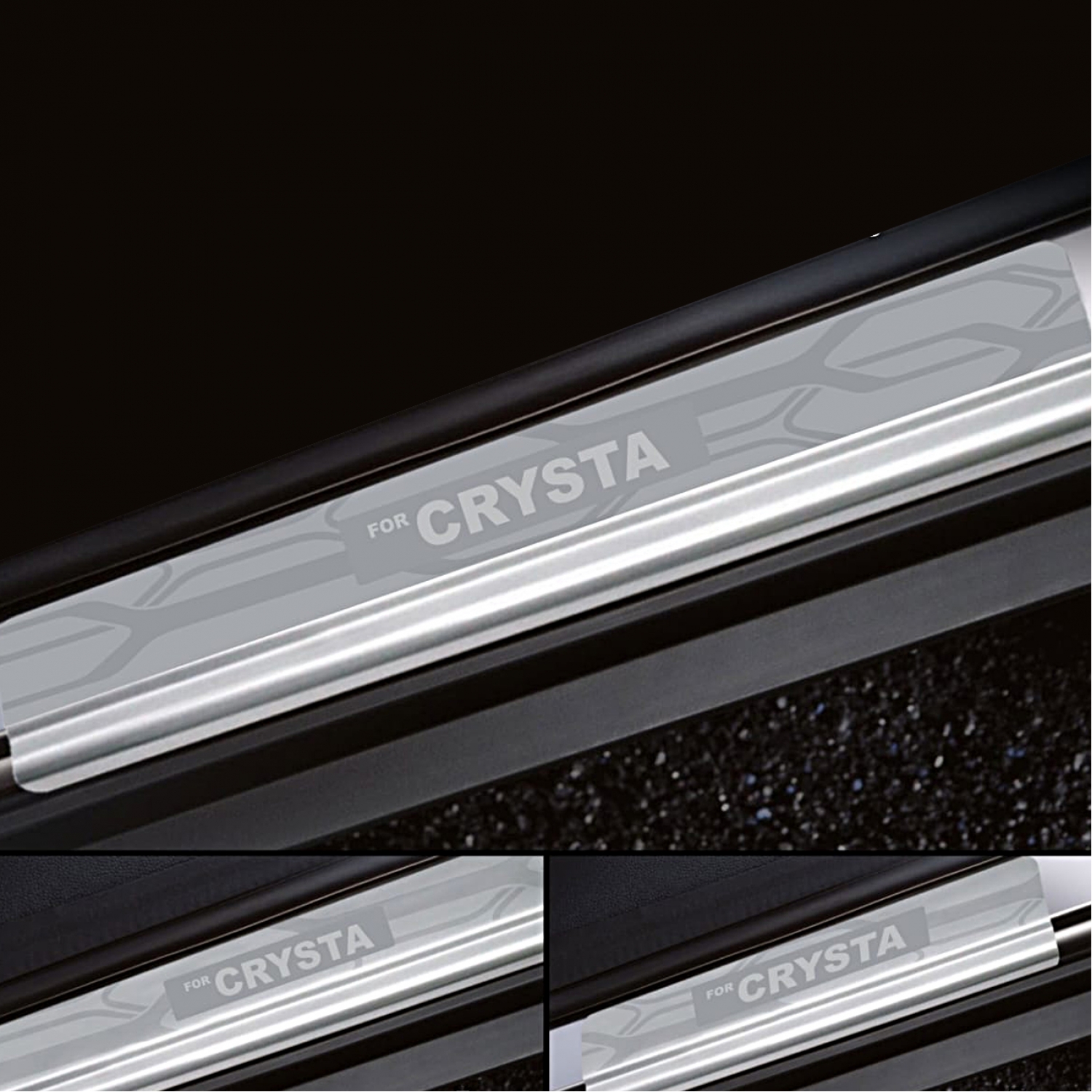 Stainless Steel Door Sill Plate Guards for Toyota Innova Crysta