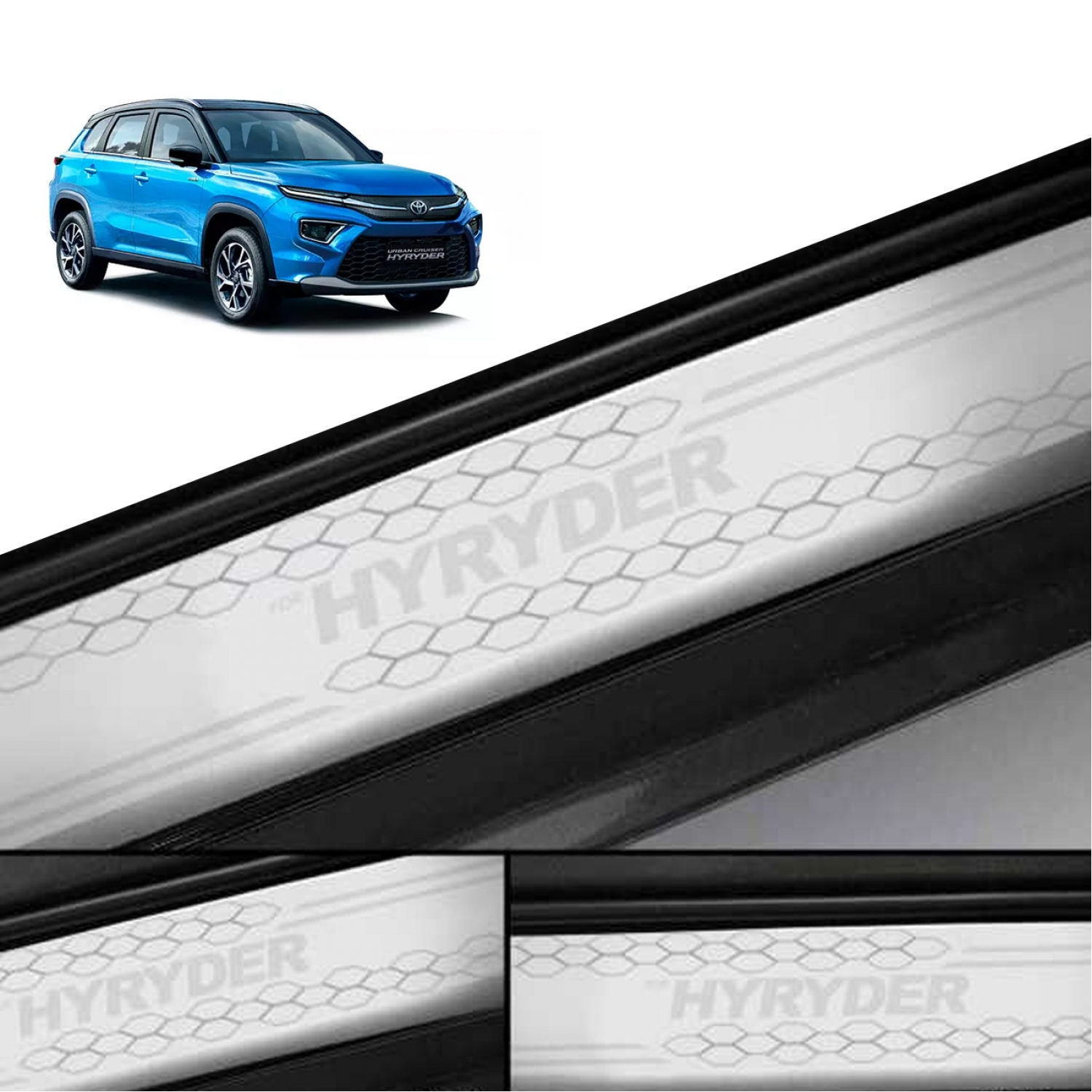 Stainless Steel Door Sill Plate Guards for Urban Cruiser Hyryder