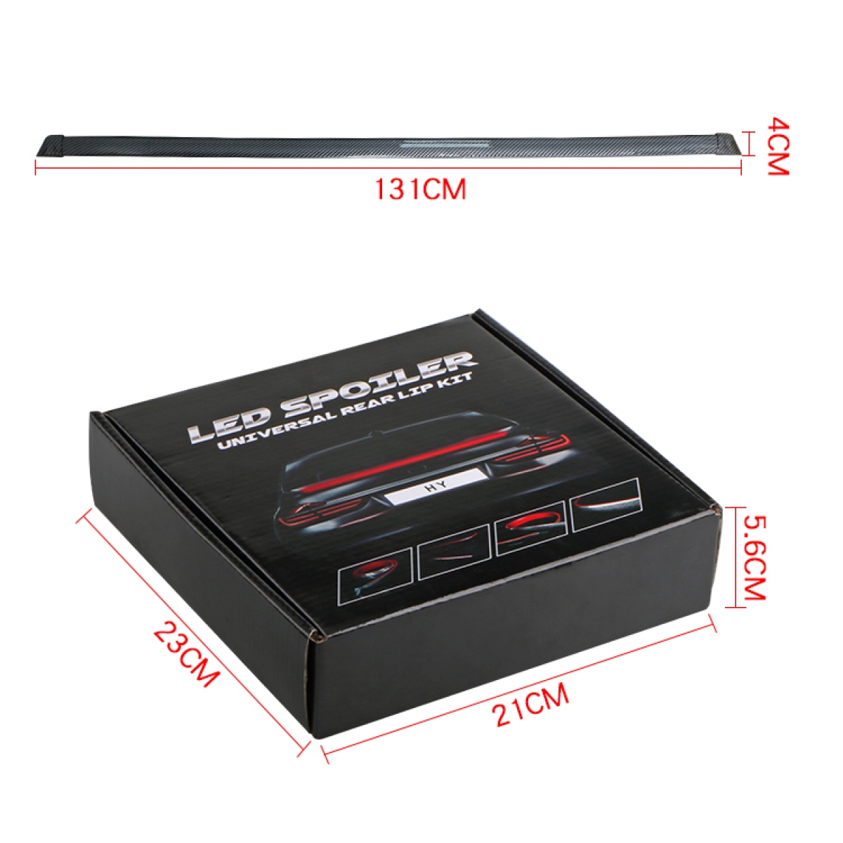 Carhatke Universal Car Rear Spoiler LED Strip Turning Signal Flexible ...