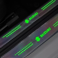 Car Door Radium Night Logo Glow Sill Plate Door Guard Pad Stickers for ...