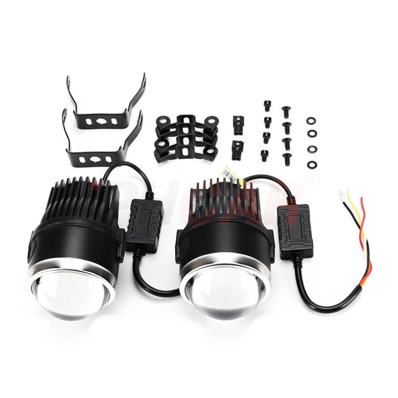 IPH Car M617 Bi LED Universal Projector Fog Lamp Light 3 Color