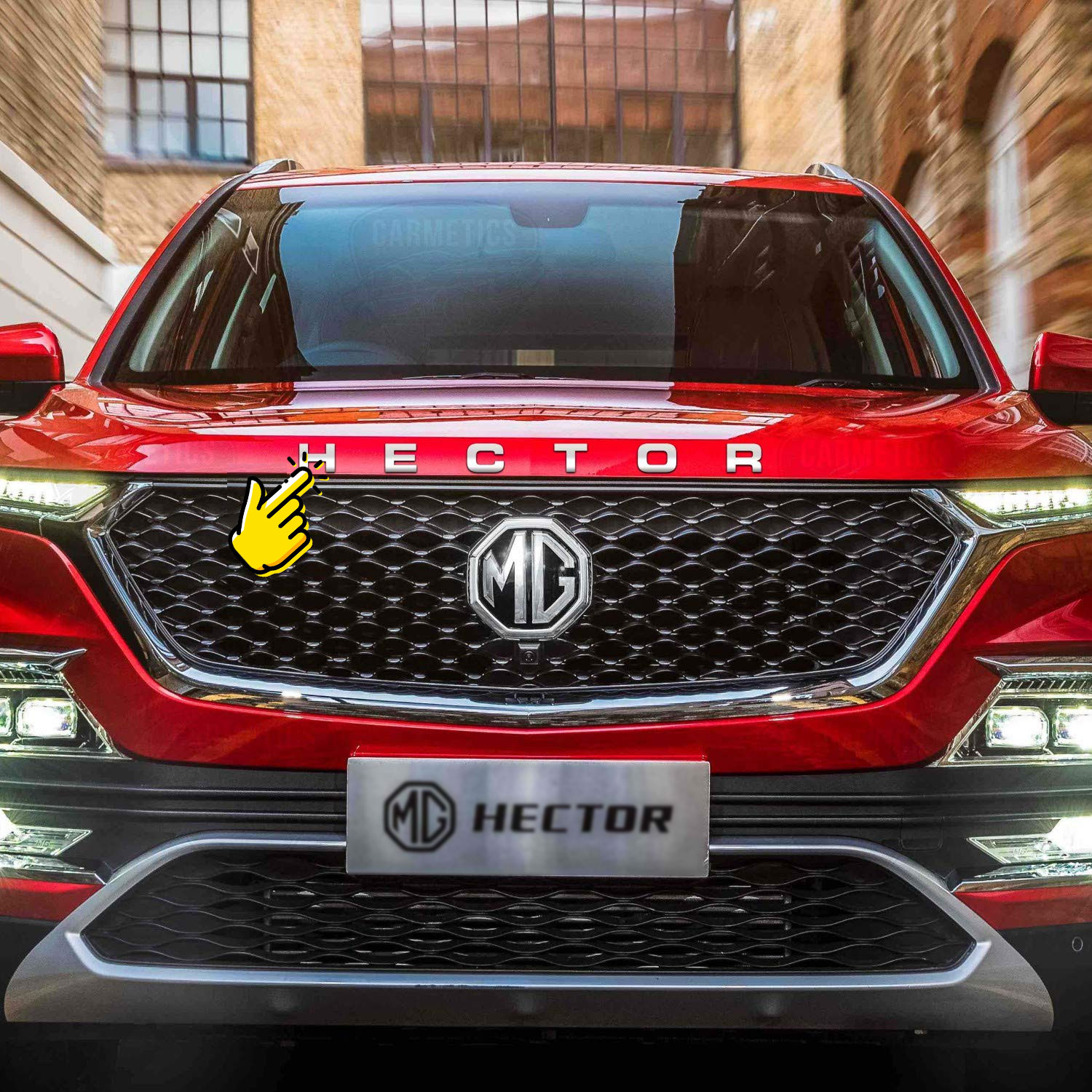 MG Hector Logo Chrome 3D Letter Emblem Full Set in High Quality ABS ...
