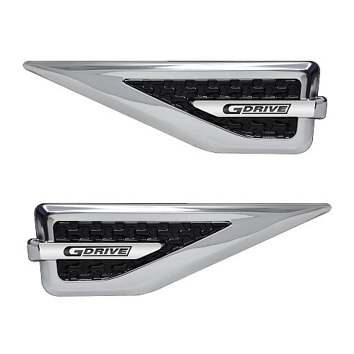GFX G Drive Side Vent Air Flow Chrome Plated Sticker - Fury